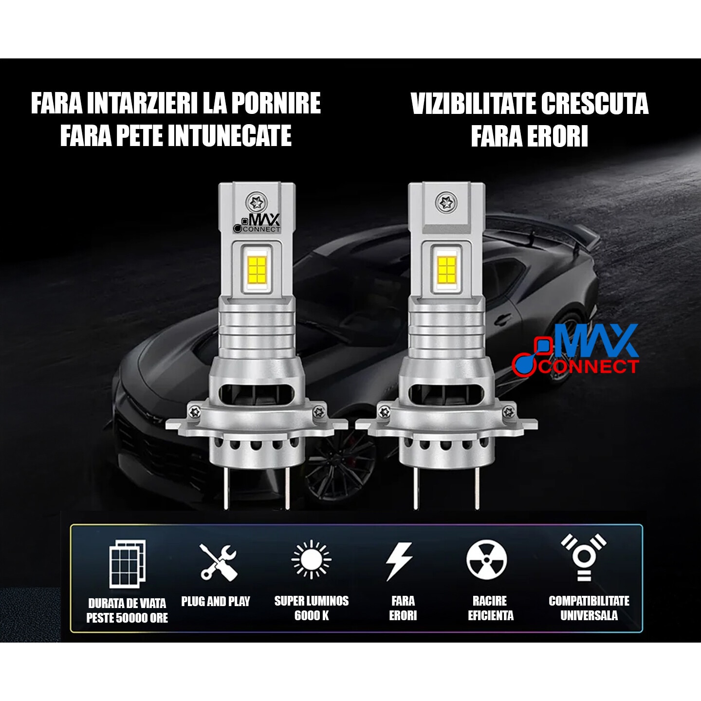 Set 2 becuri LED H7, MAX CONNECT, LEDriving HL Easy, Plug And Play ...