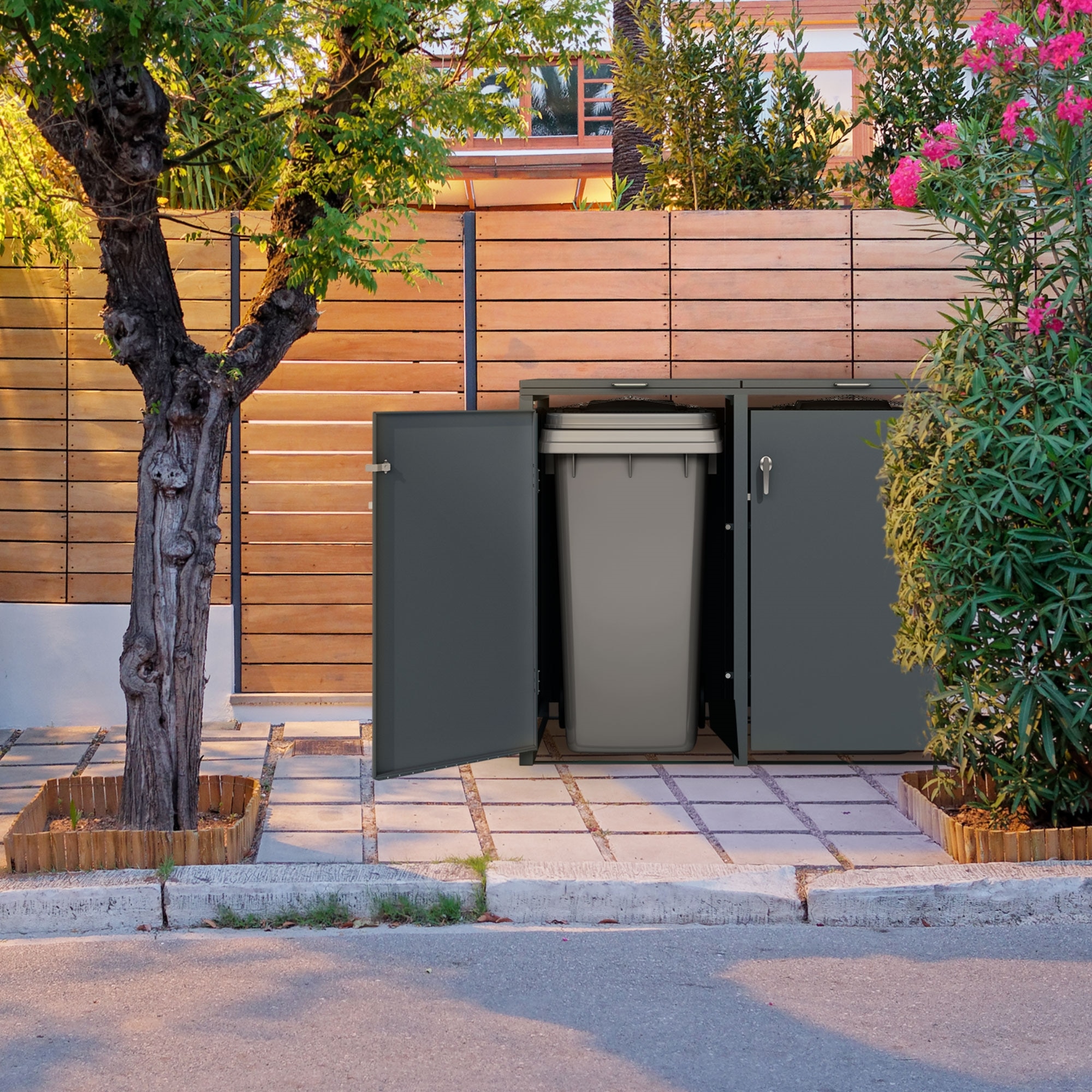 Masca pentru 2 pubele/tomberoane de pana la 240 litri ML-Design ...