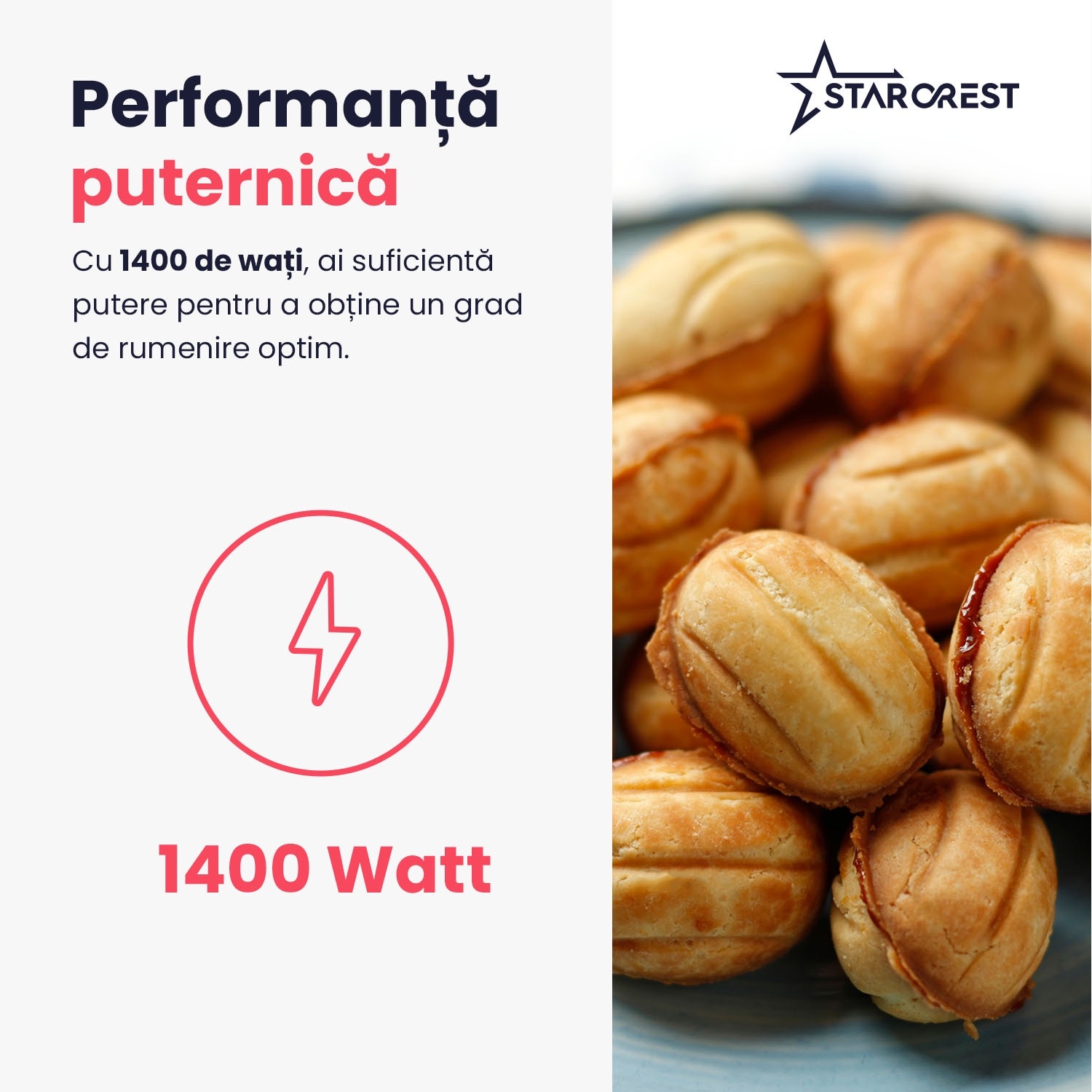 Aparat pentru preparat forme de nuci STARCREST SNM-4024BX, 24 forme ...