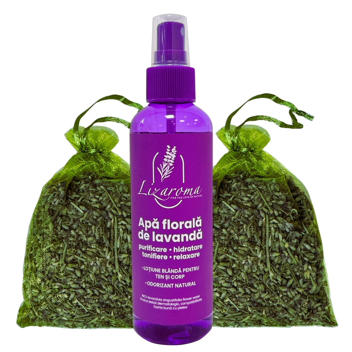 Apa florala de lavanda 200ml + cadou doi saculeti cu floare uscata de ...