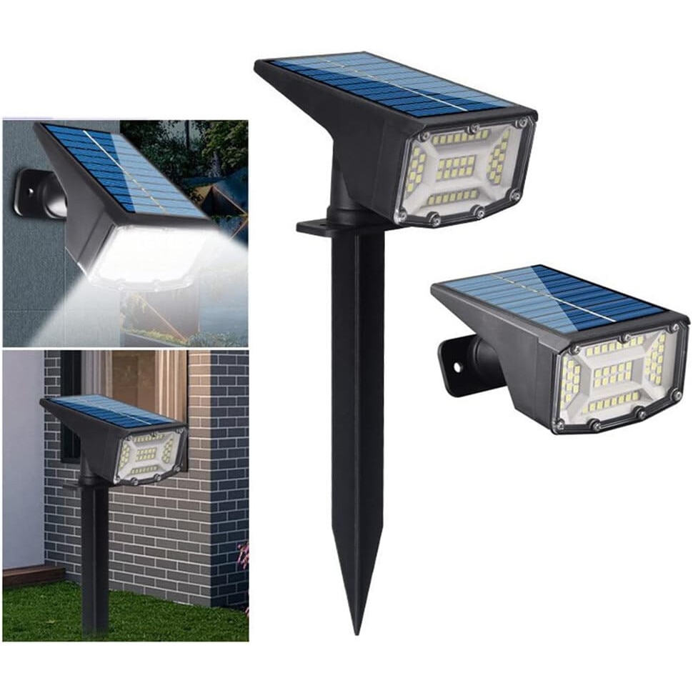 Lumina solara de exterior, cu panou solar incorporat, 50 de LED-uri ...