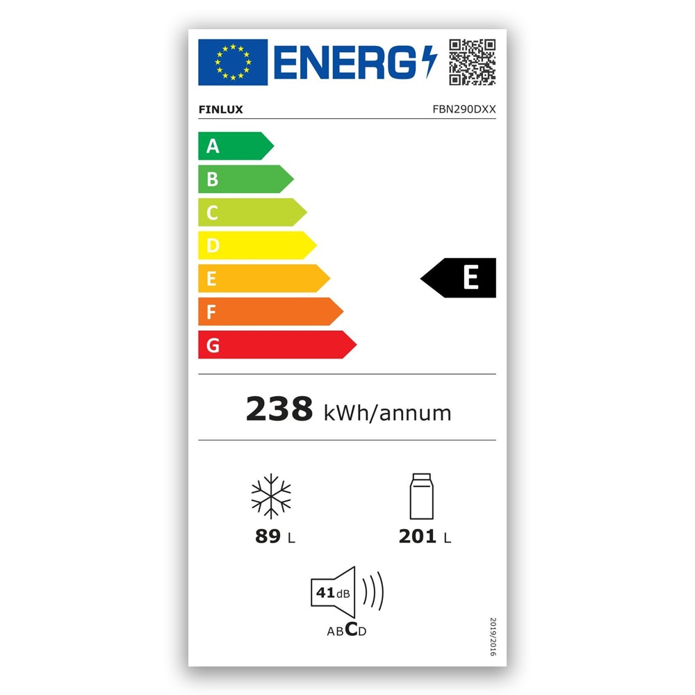 Frigider cu doua usi FINLUX FBN290DXX, 290l, No Frost, iluminare LED ...