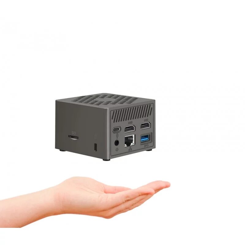 Мини компютър, I AM NUC, AC8M, процесор Intel N100, 12GB, LPDDR5, сив ...