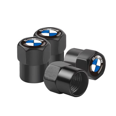 Set 4 Capacele Roti Hexagonale pentru Ventil Valva BMW, Negru, INGENIO ...