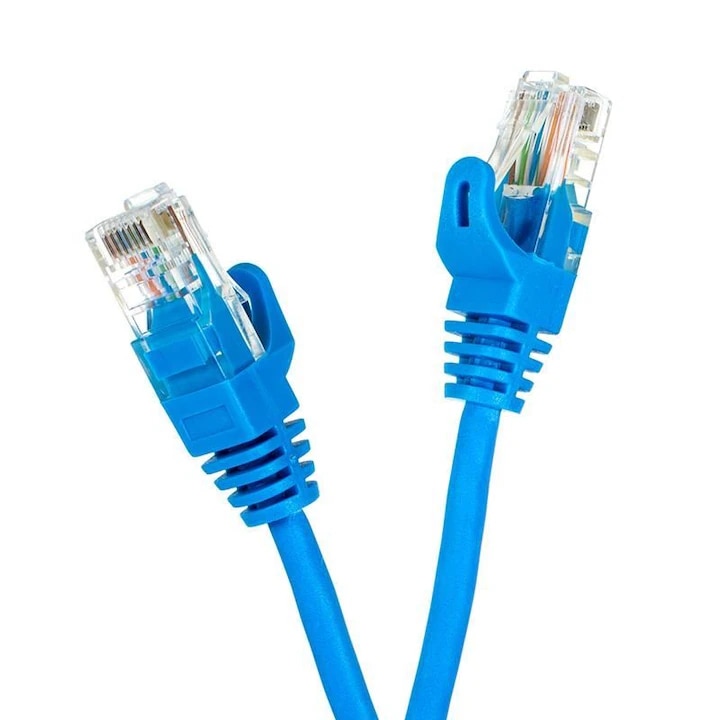 Cablu UTP Retea, Albastru, Ethernet Cat 5e 20m Lungime Cablu Patch de ...