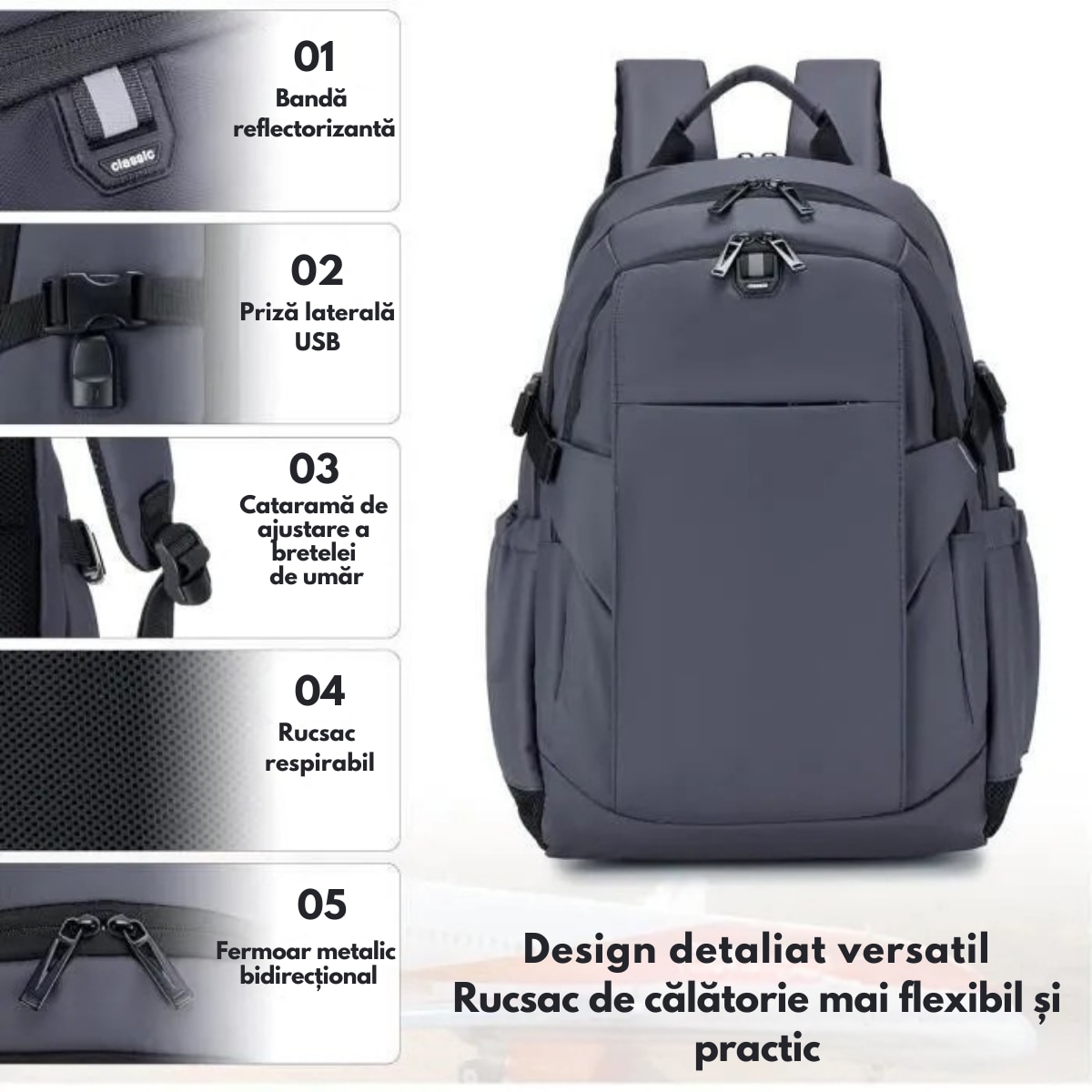 Rucsac Laptop 17 Inch, Multifunctional - Smart Business, Rezistent la ...