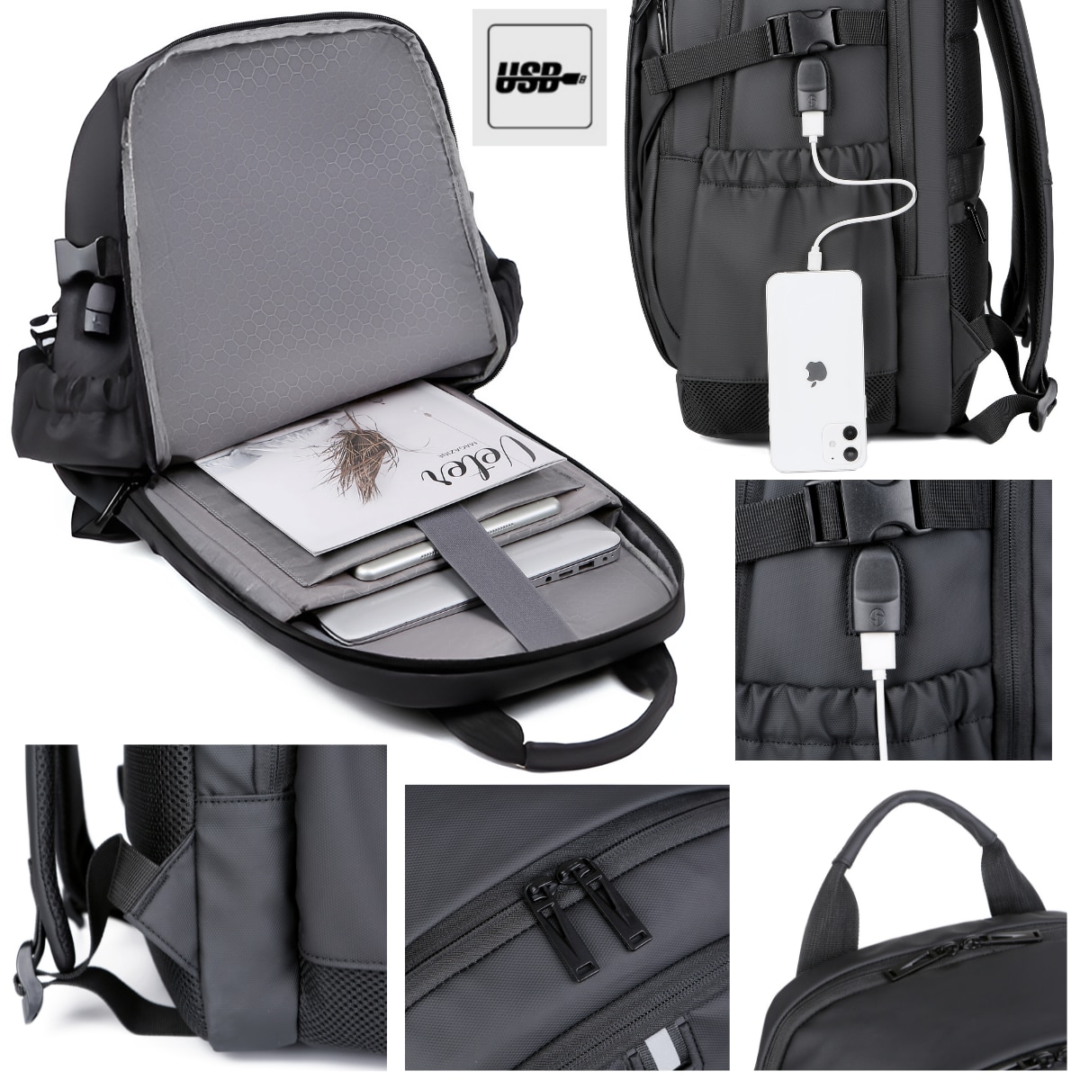 Rucsac Laptop 17 Inch, Multifunctional - Smart Business, Rezistent la ...