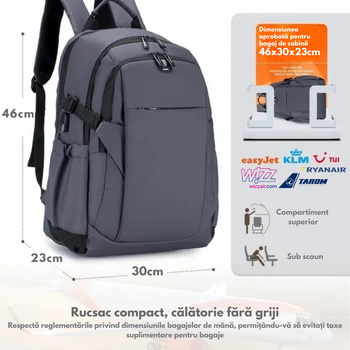 Rucsac Laptop 17 Inch, Multifunctional - Smart Business, Rezistent la ...