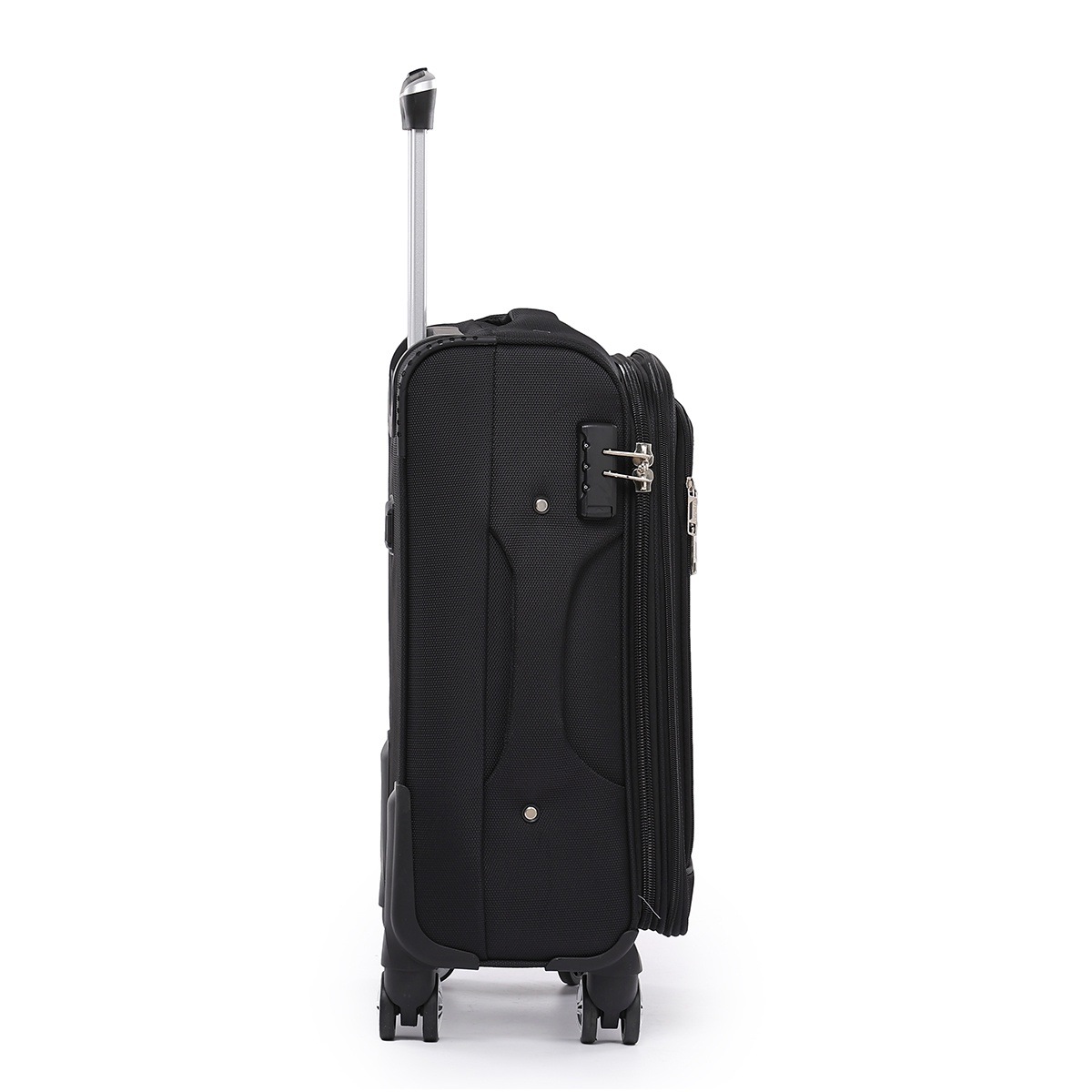 Troler ORMI, rigid, 4 roti, negru, 35x23x57cm - eMAG.ro