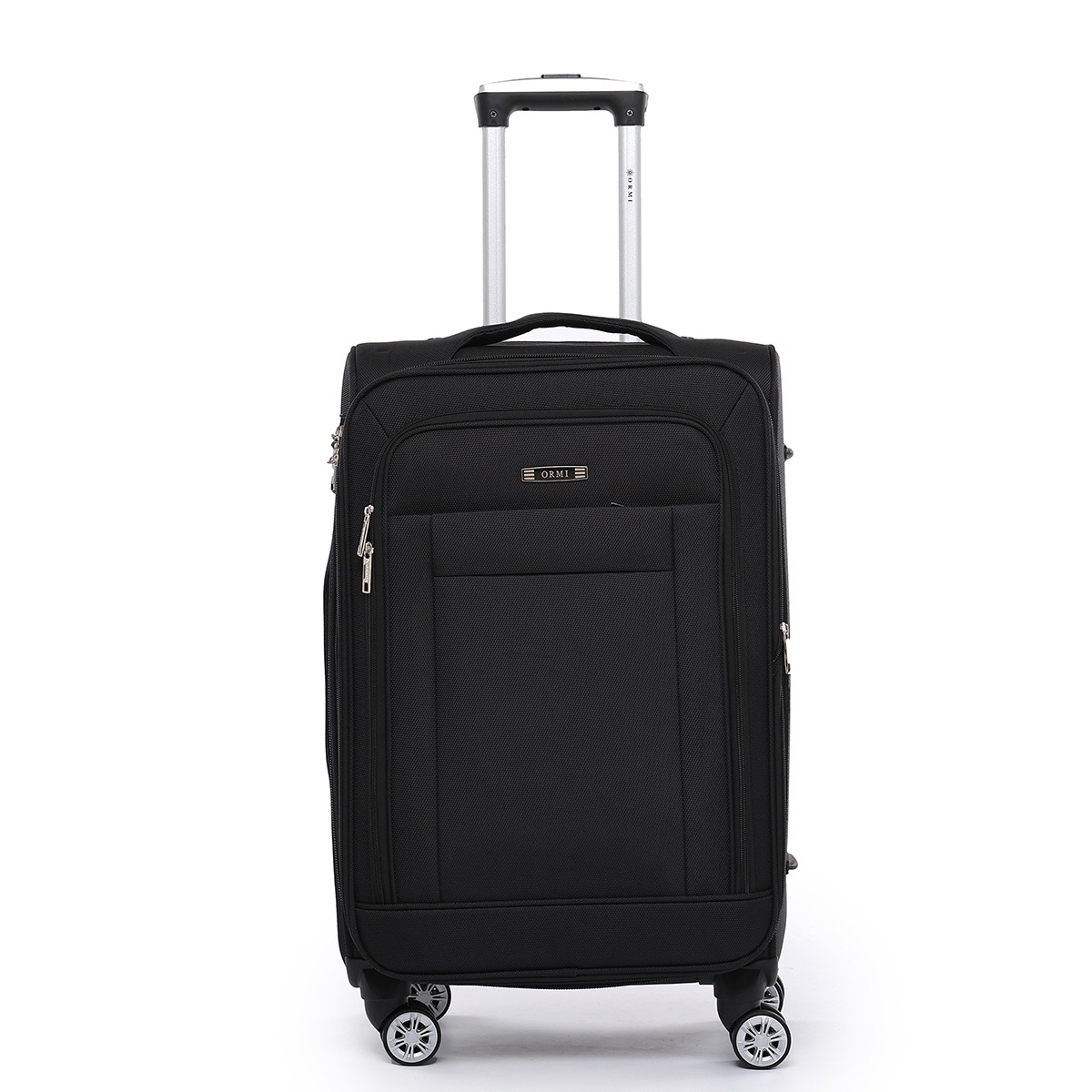 Troler ORMI, rigid, 4 roti, negru, 35x23x57cm - eMAG.ro