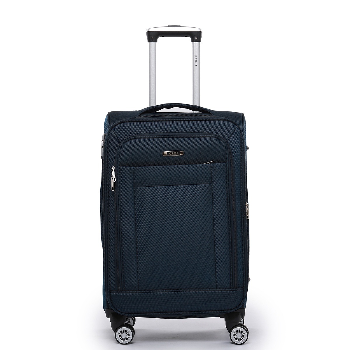 Troler ORMI, rigid, 4 roti, albastru inchis, 35x23x57cm - eMAG.ro