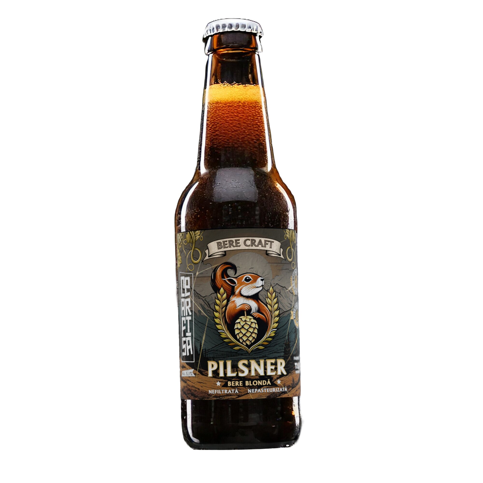 Bere artizanala, Cearfisa, Pilsner, 5.1%, 0.33 L - eMAG.ro