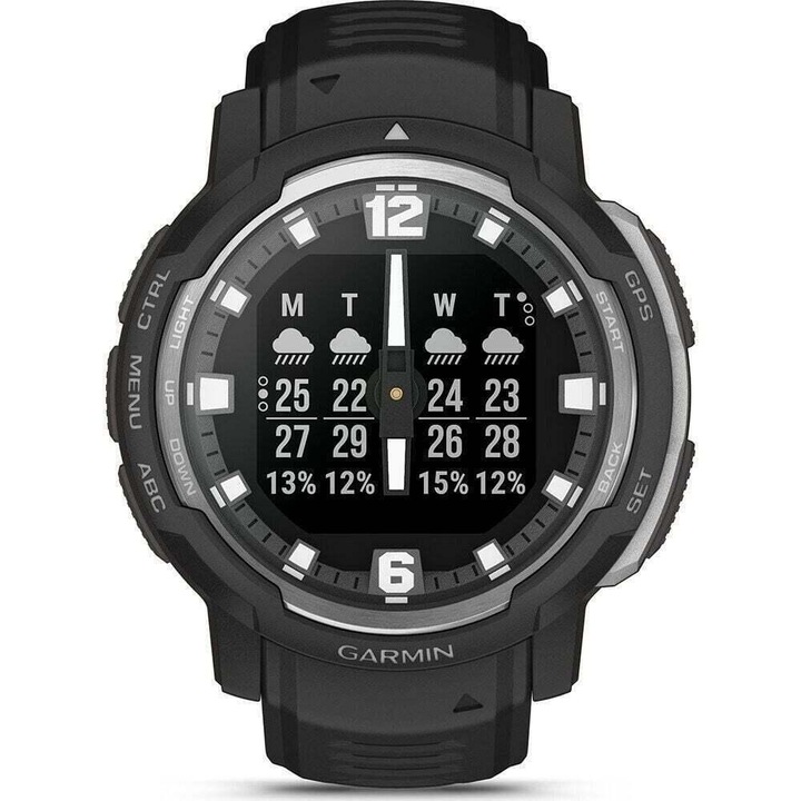 Ceas Smartwatch Garmin Instinct Crossover 45mm (010-02730-03), Negru ...