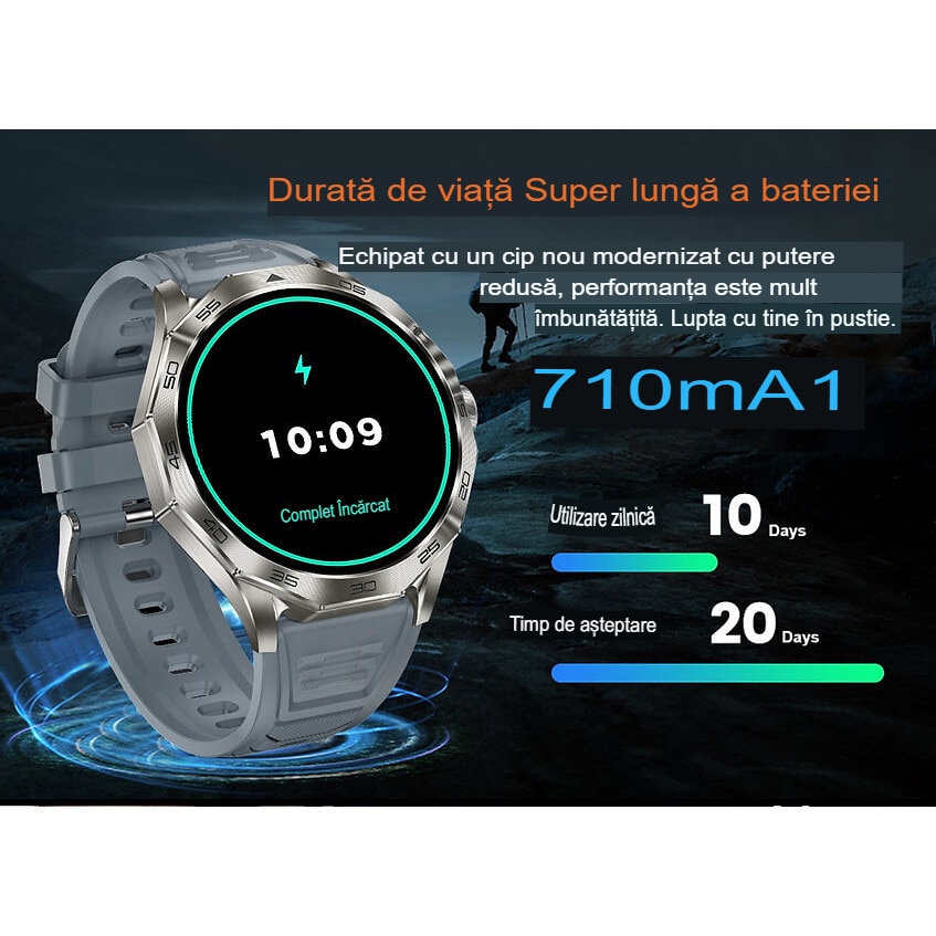 Ceas Smartwatch barbati, Apel Bluetooth 1.85''HD Screen,360x360 ...