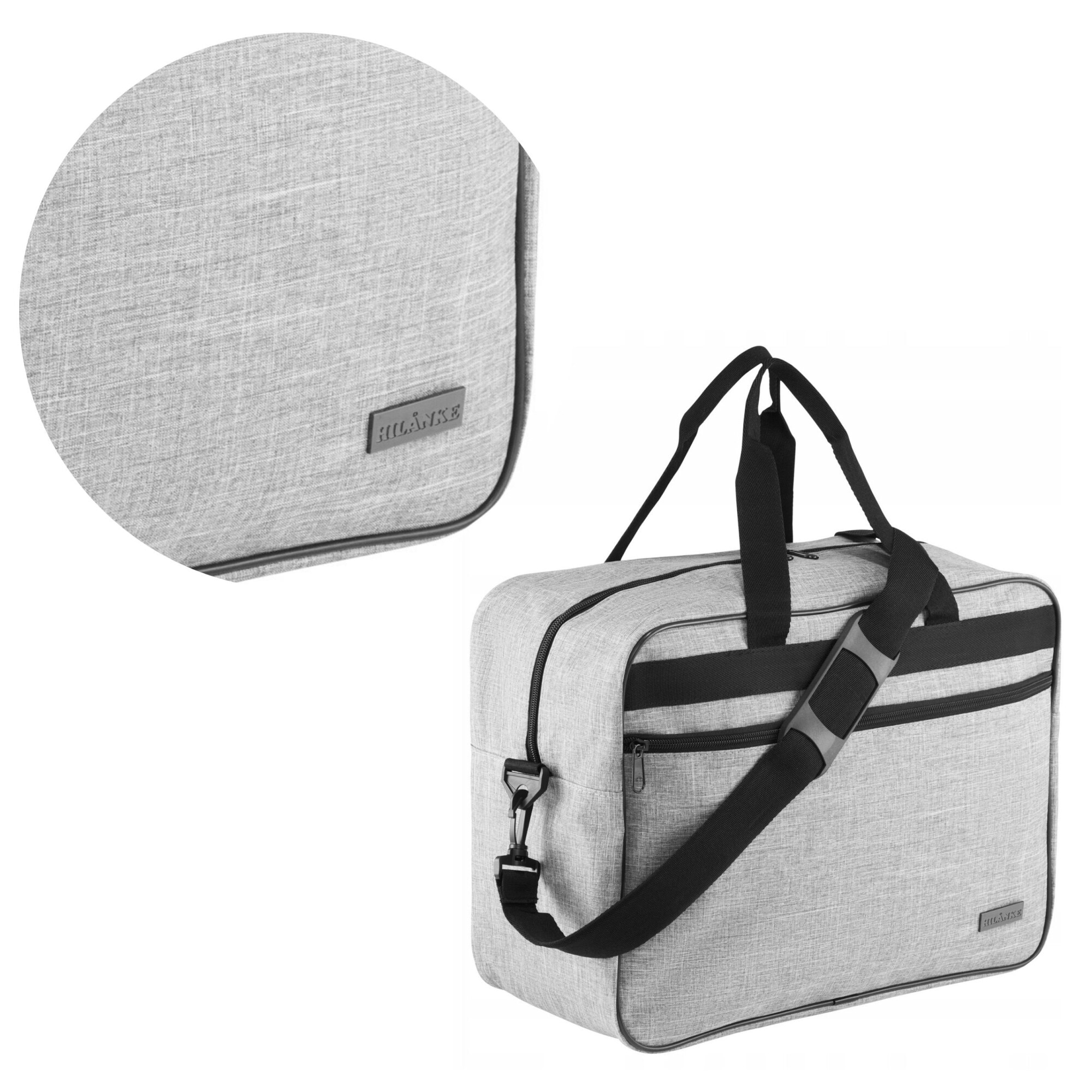 Geanta de voiaj, bagaj de mana, la avion, Gri, 40x30x20, Hilanke - eMAG.ro