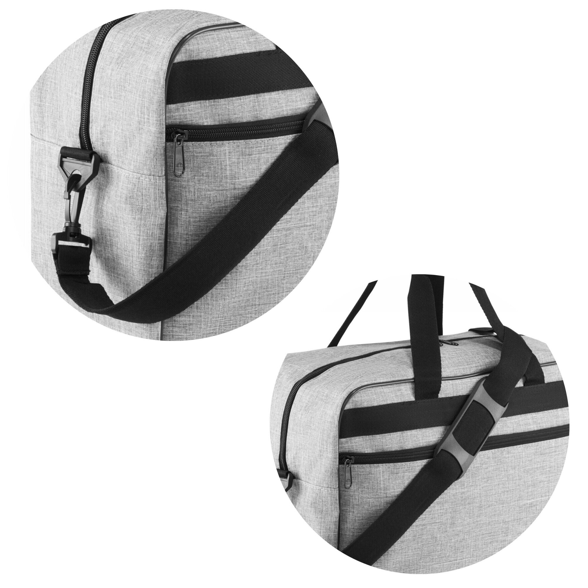 Geanta de voiaj, bagaj de mana, la avion, Gri, 40x30x20, Hilanke - eMAG.ro