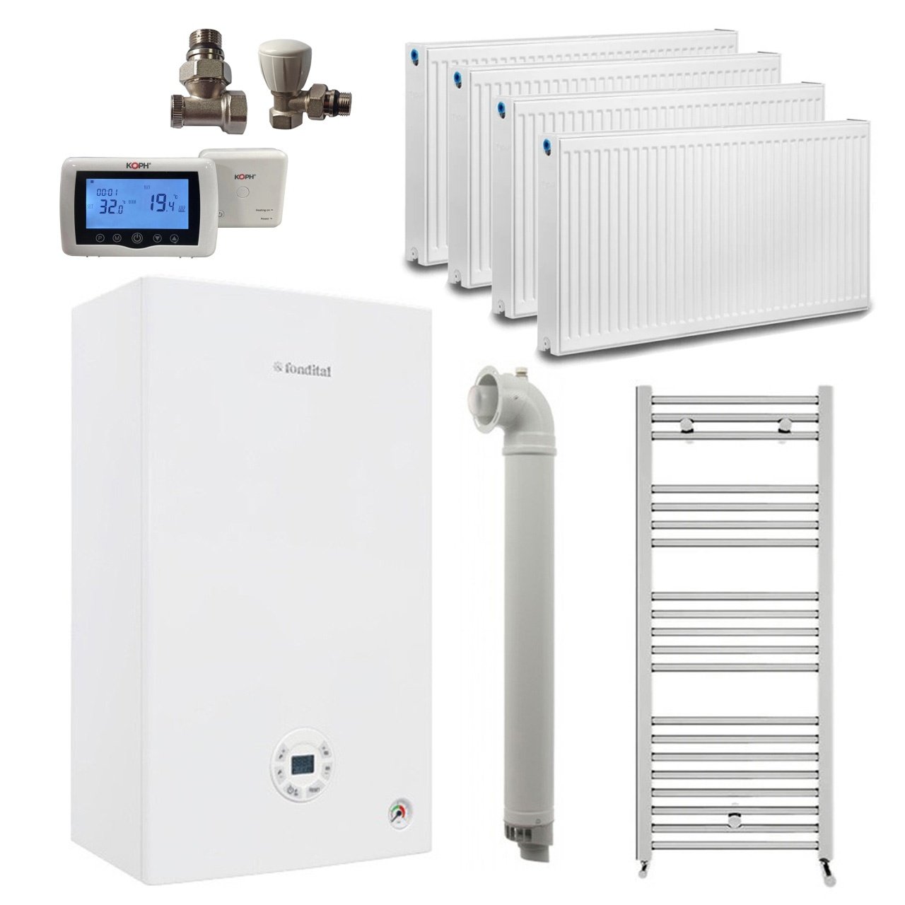 Pachet apartament cu 3 camere, centrala termica pe gaz in condensare ...