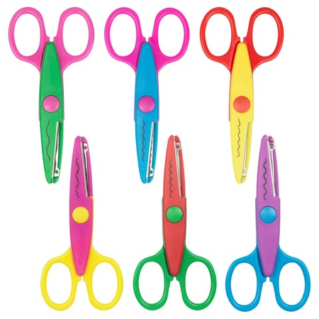 Foarfeca cu tais in zig-zag, pentru copii, 13.5 cm, Vanaxalife ...