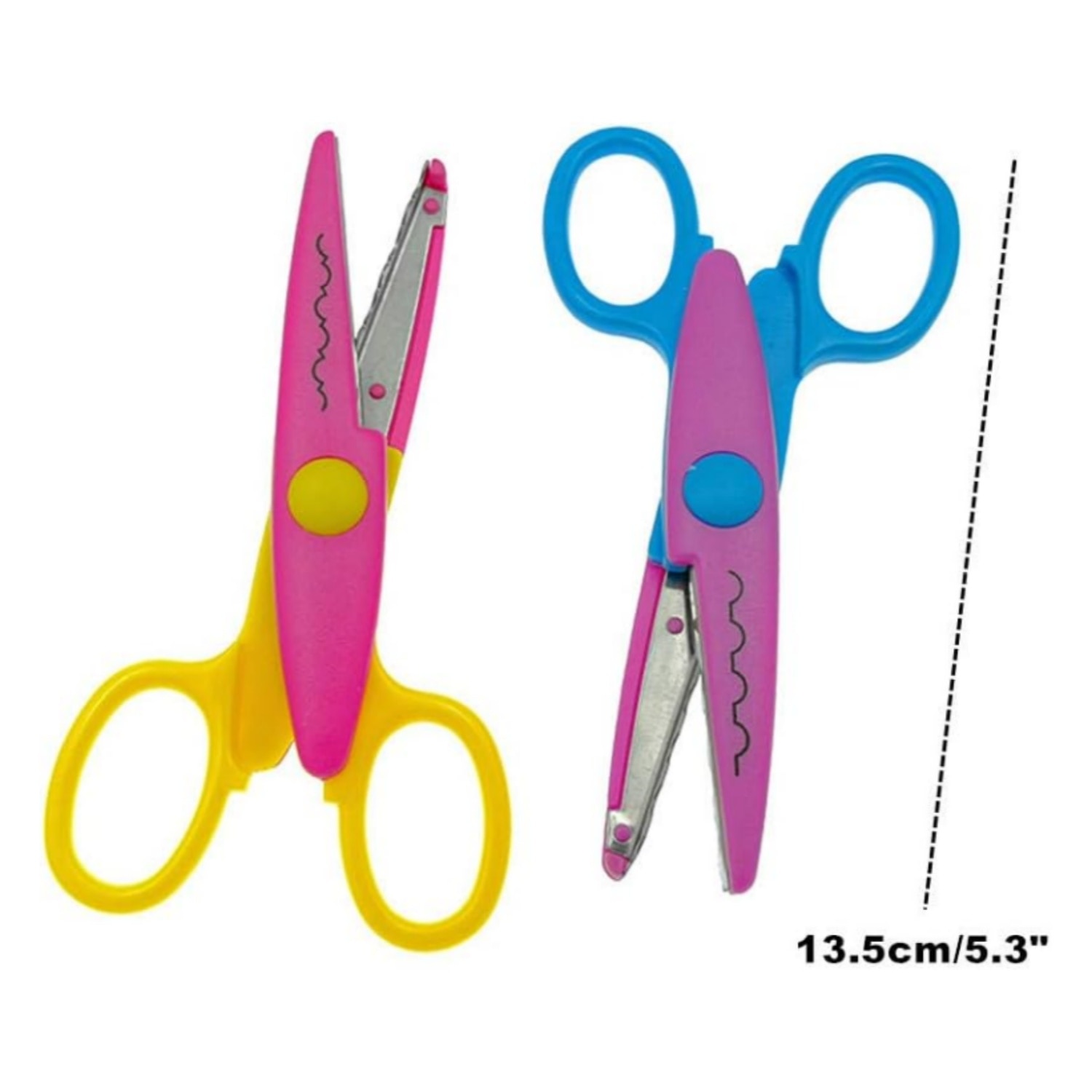 Foarfeca cu tais in zig-zag, pentru copii, 13.5 cm, Vanaxalife ...