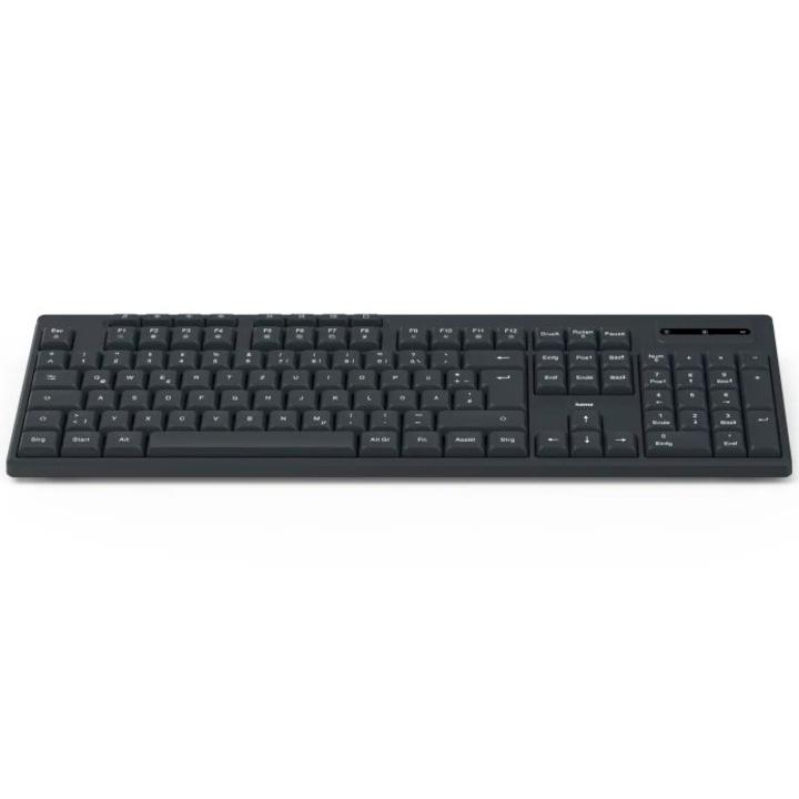 Tastatura Wireless Hama WK-200, 8 taste media, QWERTY RO, negru - eMAG.ro