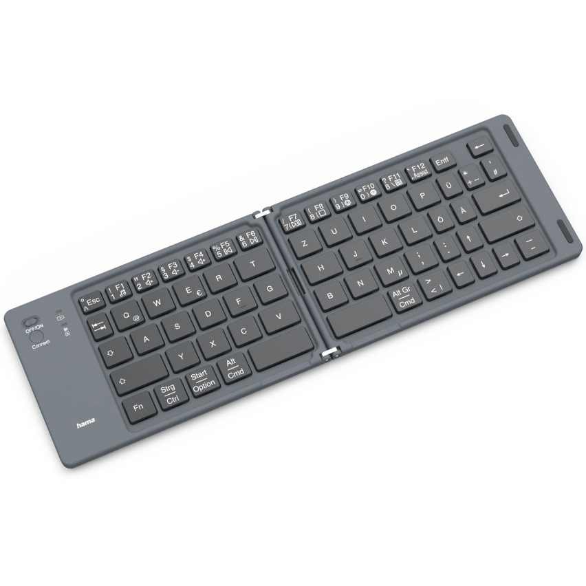 Mini Tastatura Wireless Hama Travel 450, Bluetooth, pliabil, negru ...