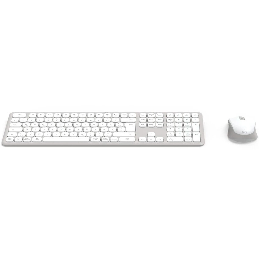 Set Tastatura+Mouse Wireless Hama WKM-550, Multi-Device, 1600DPI, alb ...