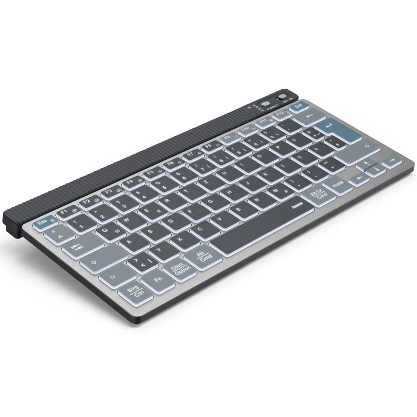 Tastatura Wireless Hama WK-700, Multi-Device, iluminata, negru - eMAG.ro