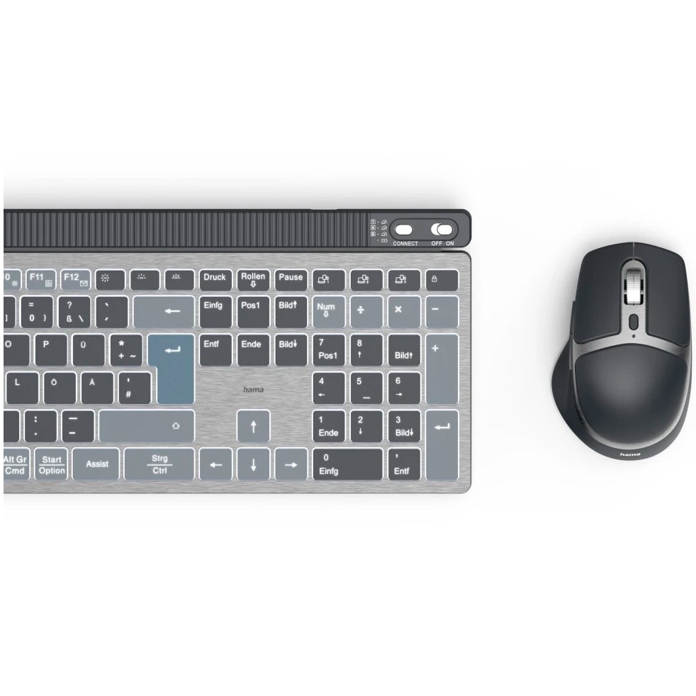 Set Tastatura+Mouse Wireless Hama WKM-750, LED, 3200DPI, negru - eMAG.ro