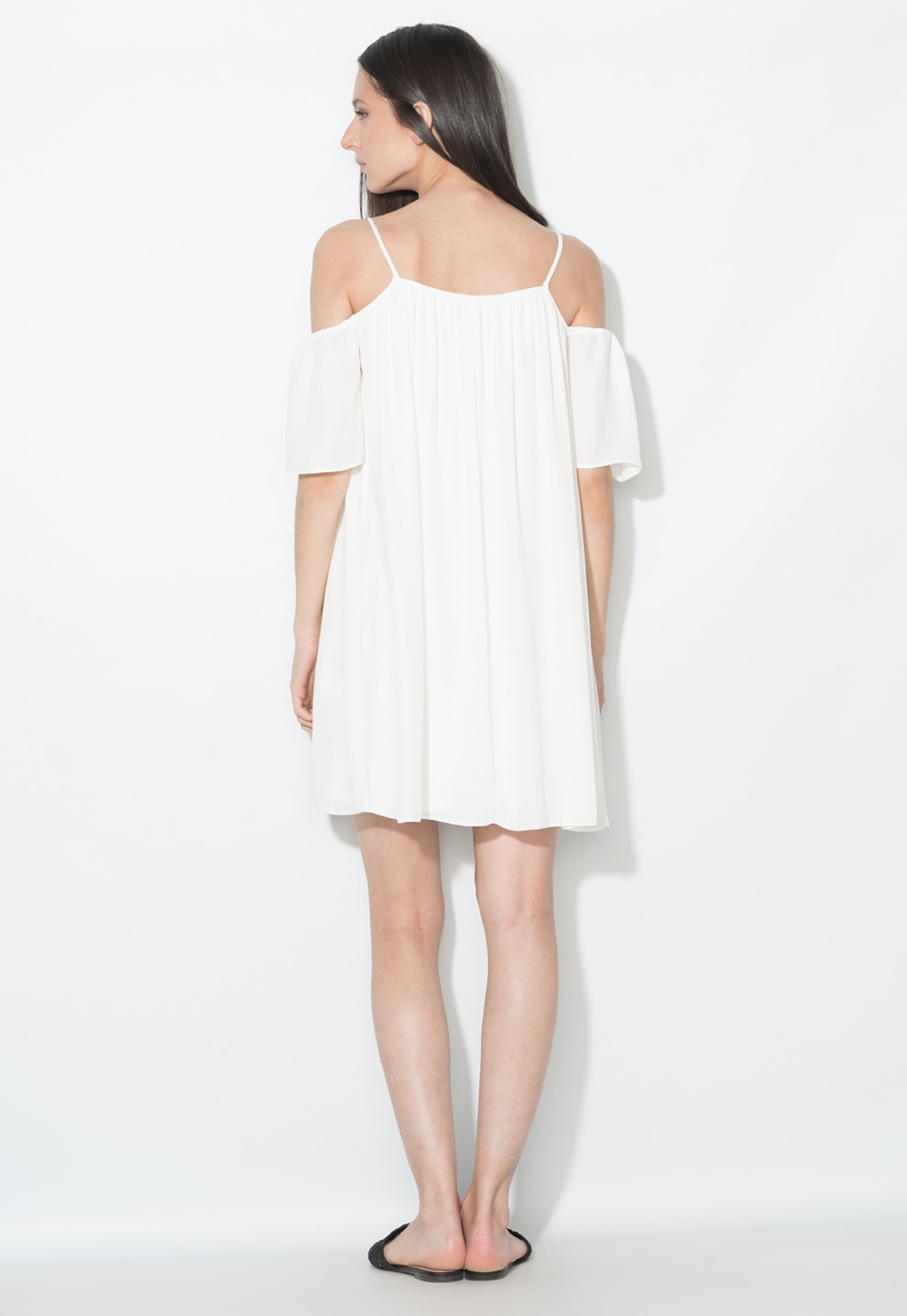 Zee Lane Collection Rochie alba cu decupaje pe umeri 40 - eMAG.ro
