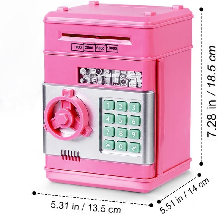 Pusculita electronica pentru copii, 2 moduri, cu 10 melodii, parola ...