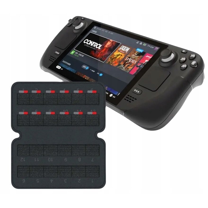 Carcasa pentru 24 card de memorie MicroSD pentru Steam Deck. Model JYS-SD022 JYS. Inchidere ...