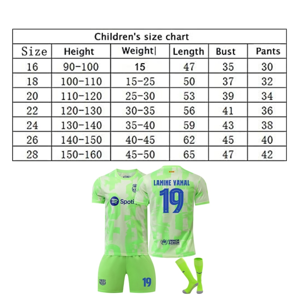 Echipament sportiv copii Barcelona Yamal Fotbal Tricou Set, YSHT ...