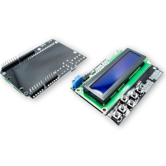 Ecran LCD 1602 albastru cu tastatura, 16x2 caractere, tensiune 5V ...