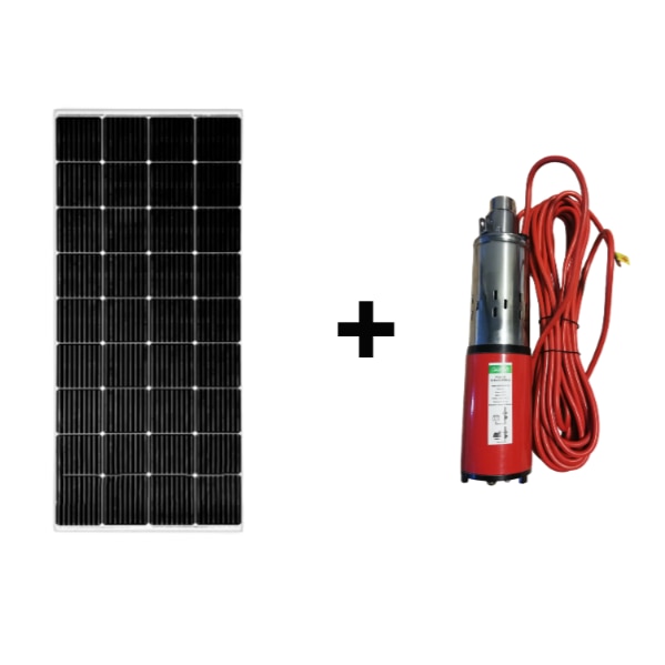 Pompa apa submersibila 12V, ridicare apa de la max 30m, 220W, cu panou ...