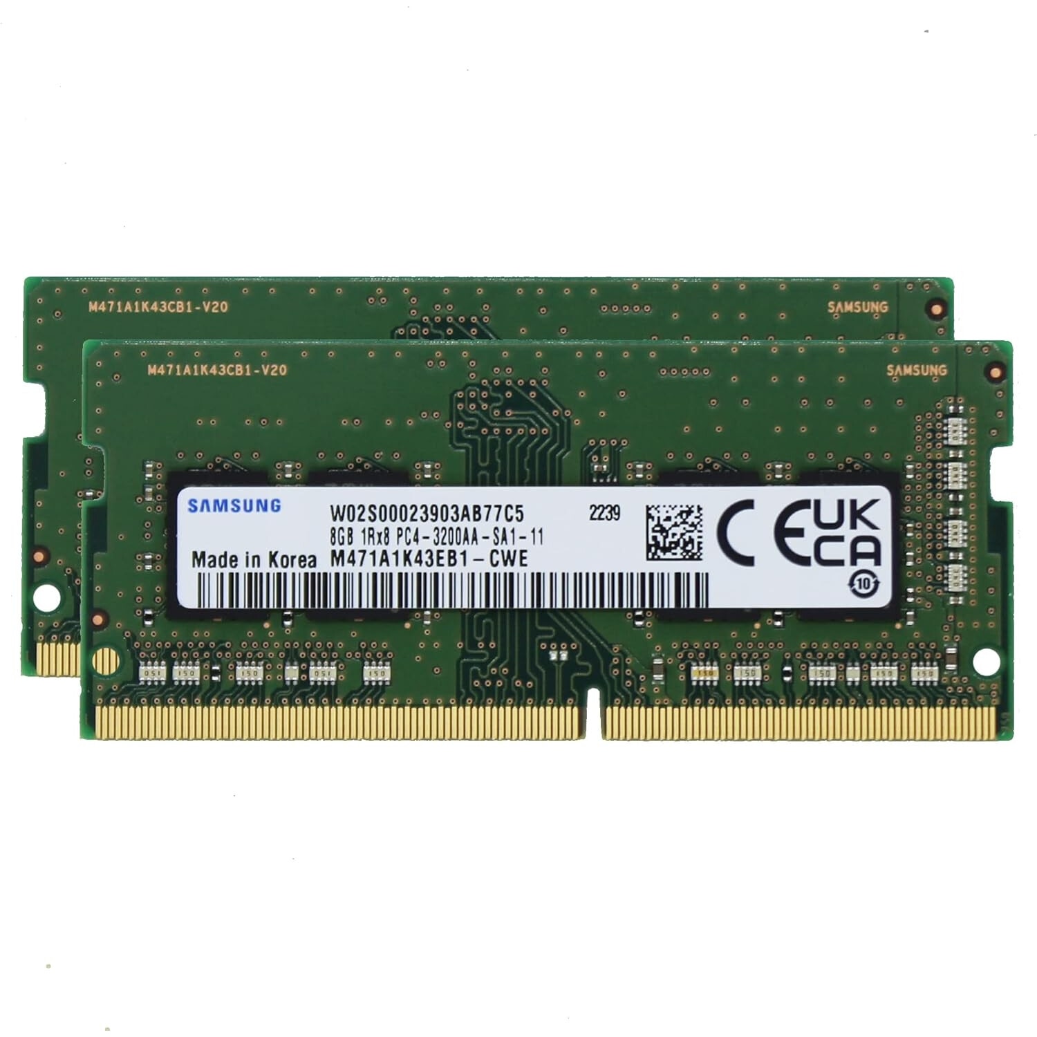 Pachet memorie laptop 16 GB DDR4 (2 x 8 GB ) sodimm DDR4, Samsung, 3200 Mhz, PC4-25600, 1Rx8 ...