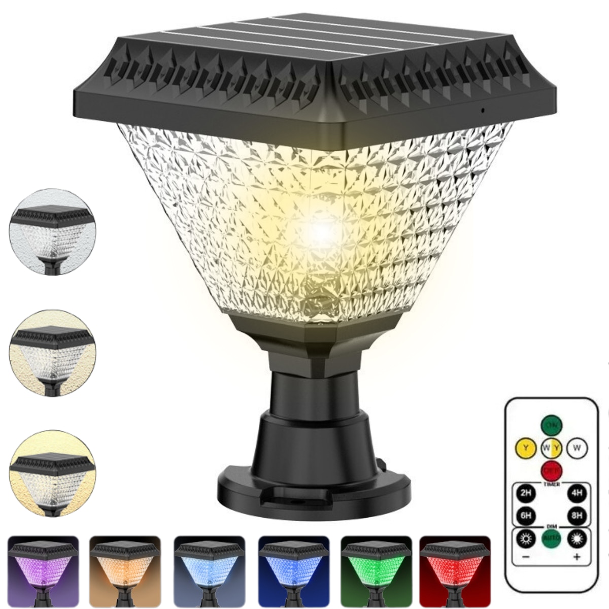 Lampa Solara de exterior, Lumina de Gradina pentru Stalpi / Gard - LED ...