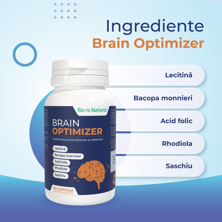 Supliment alimentar pentru memorie si concentrare, Brain Optimizer 60 ...