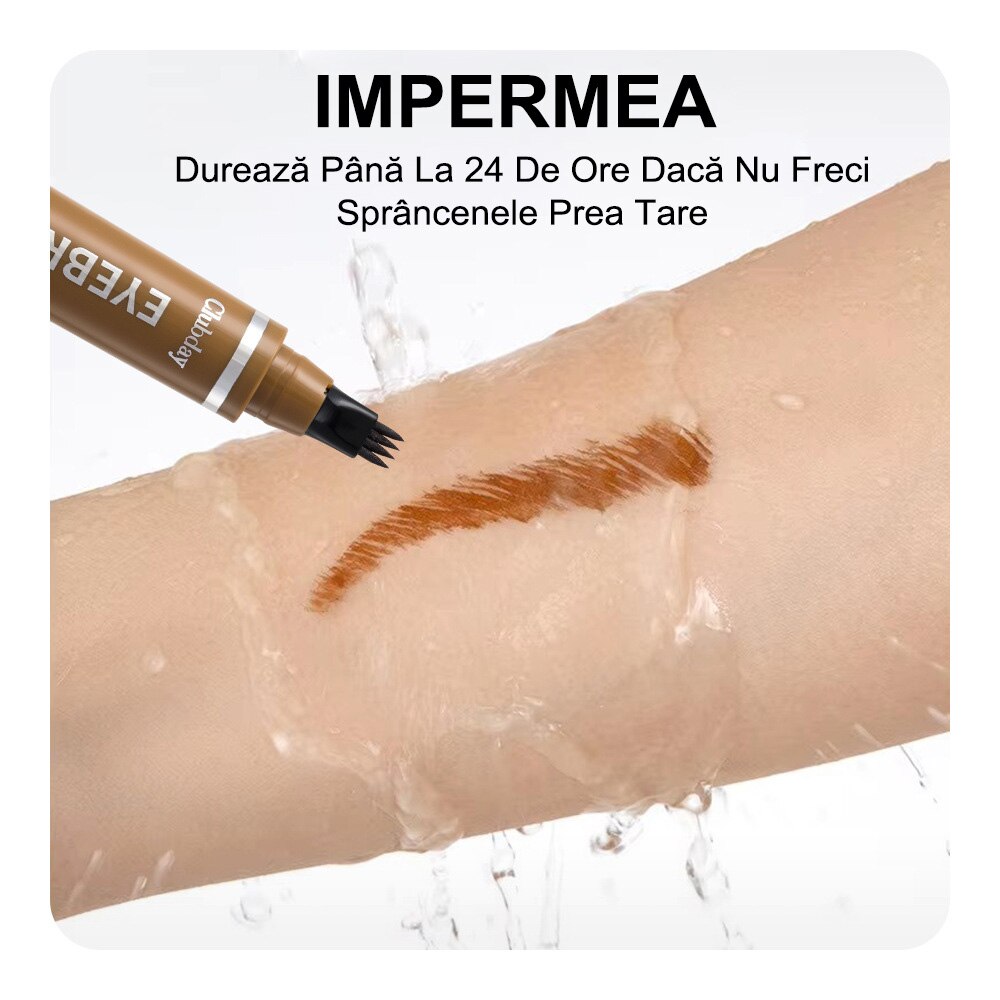 Creion sprancene cu gel, Hoyecl, waterproof, rezistent, culoare maro ...