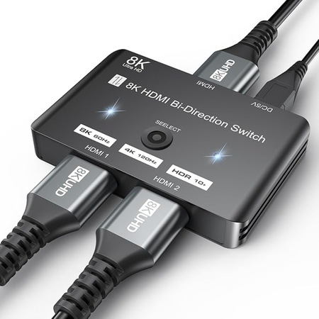Switcher HDMI 8K 2.1, Techmoon®, Splitter HDMI bi-directional de mare ...