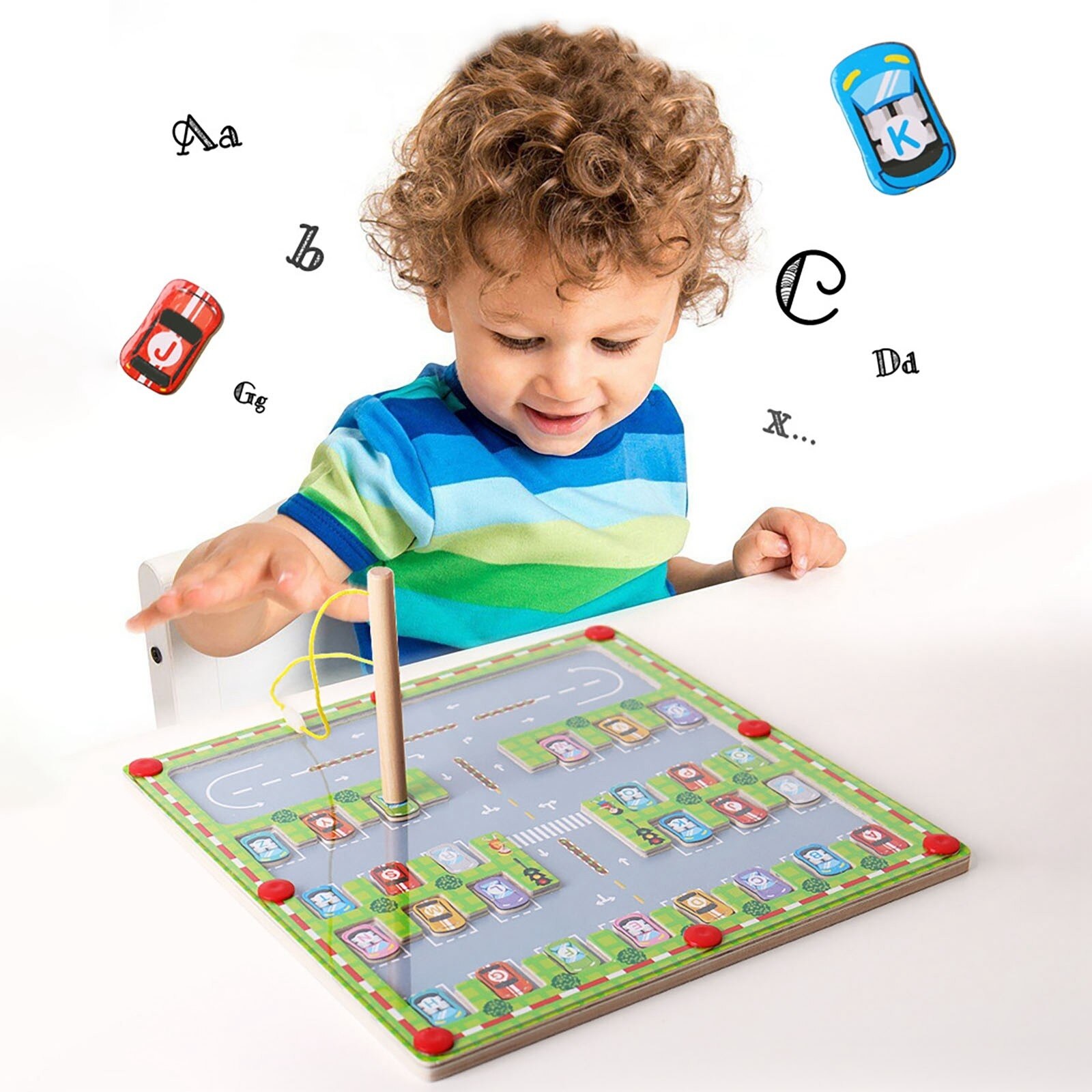 Puzzle cu litere labirint cu alfabet magnetic, MOSMAOO®, Jucarii ...