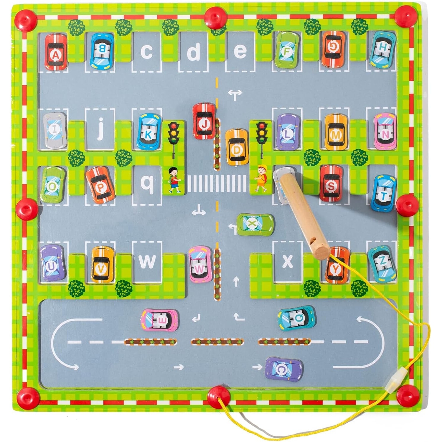 Mágneses ABC labirintus betűrejtvény, MOSMAOO, Montessori játékok 3 ...
