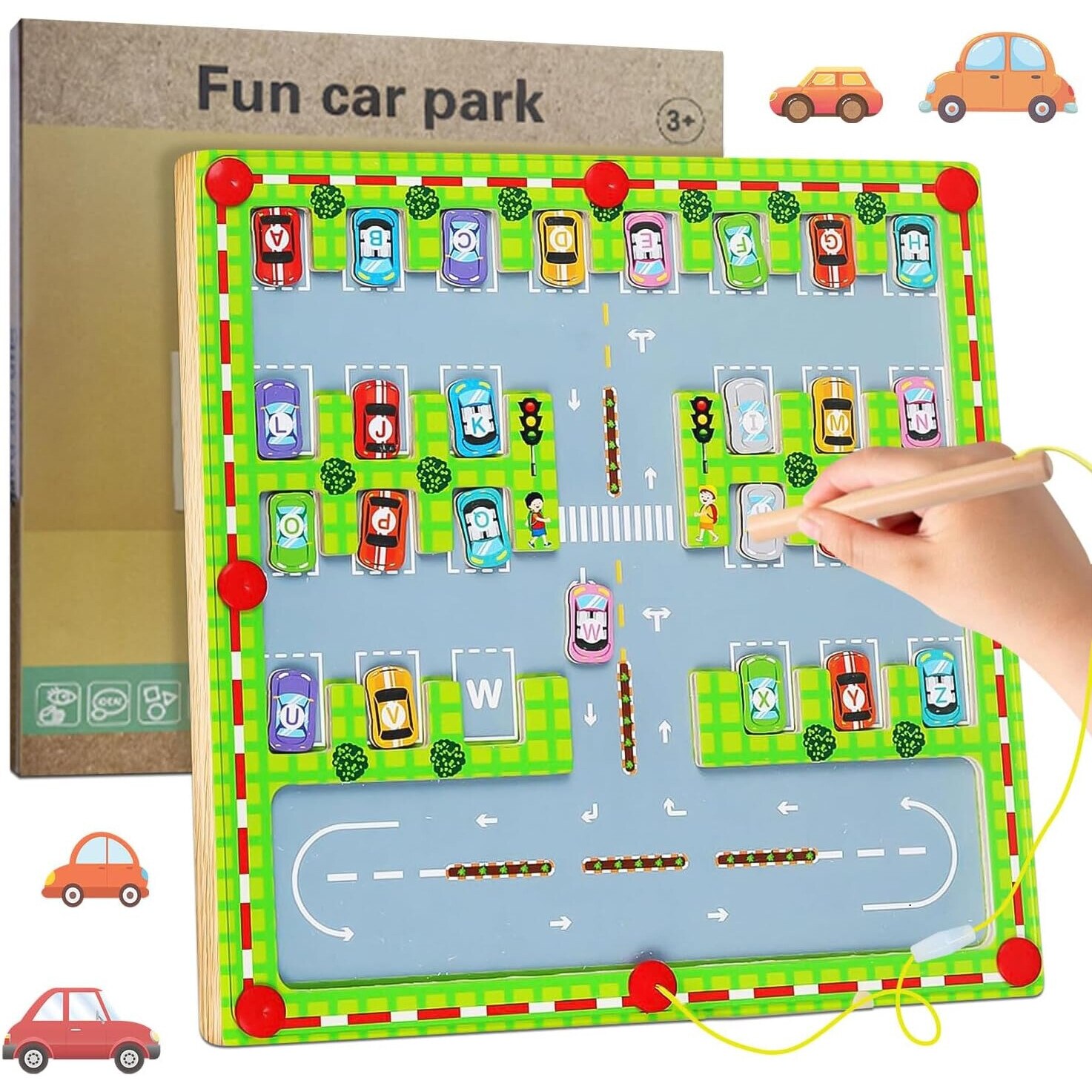 Puzzle cu litere labirint cu alfabet magnetic, MOSMAOO®, Jucarii ...