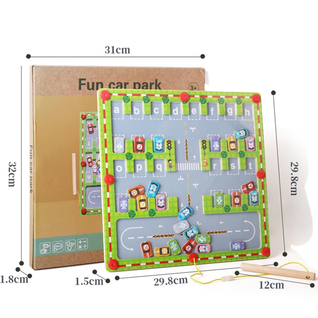 Puzzle cu litere labirint cu alfabet magnetic, MOSMAOO®, Jucarii ...