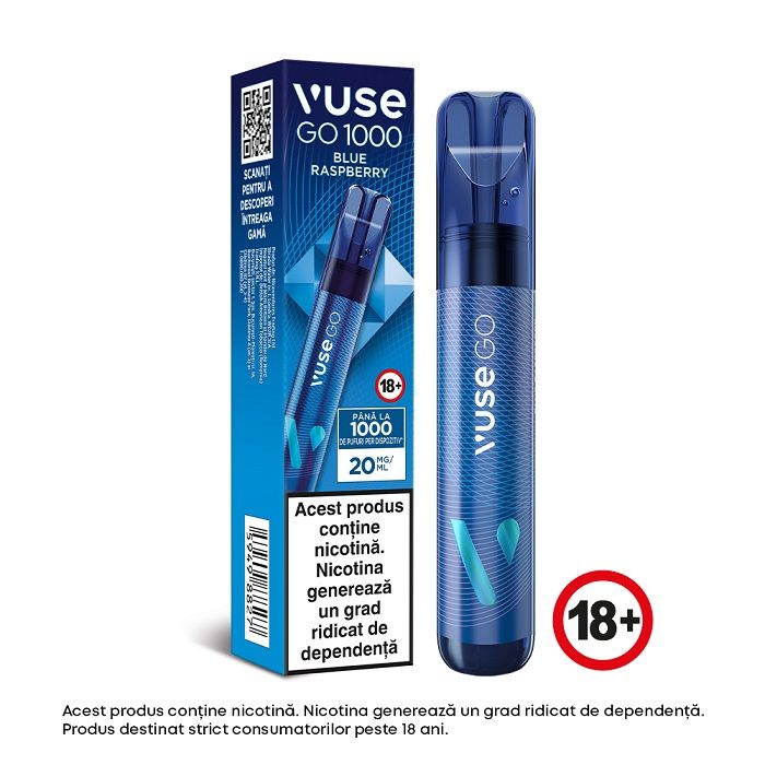 Tigara electronica de unica folosinta, Vuse GO 1000 PEN - Blue ...