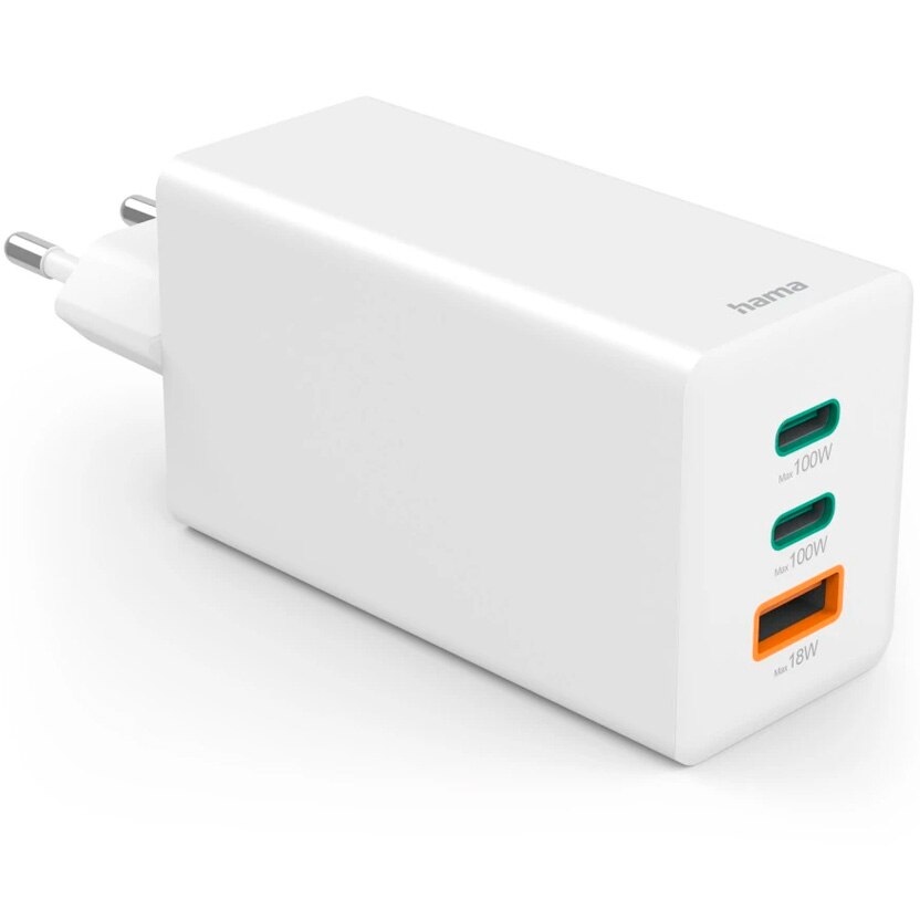 Mini-Incarcator retea Rapid Hama GaN, 2x USB-C, 1x USB-A, PD, 100 W ...