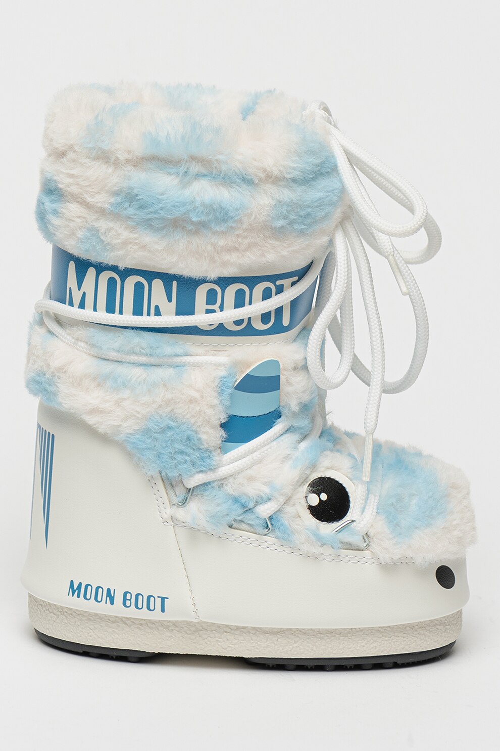 Moon Boot, Icon Yeti műszőrme csizma, Fehér, Világoskék, 23-26 EU - eMAG.hu