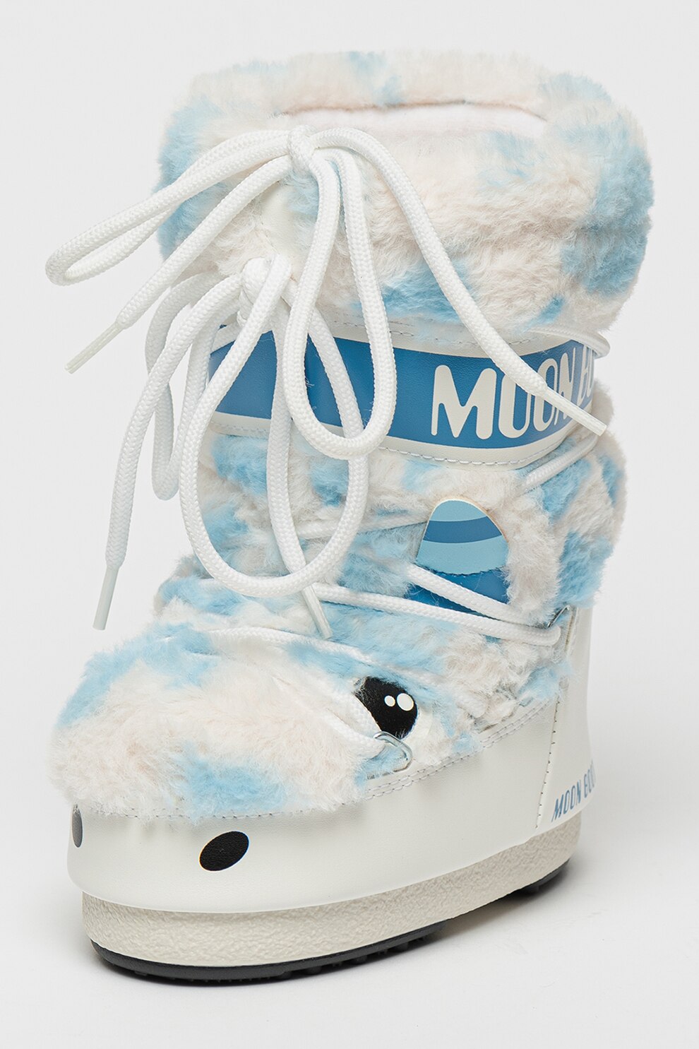 Moon Boot, Icon Yeti műszőrme csizma, Fehér, Világoskék, 23-26 EU - eMAG.hu