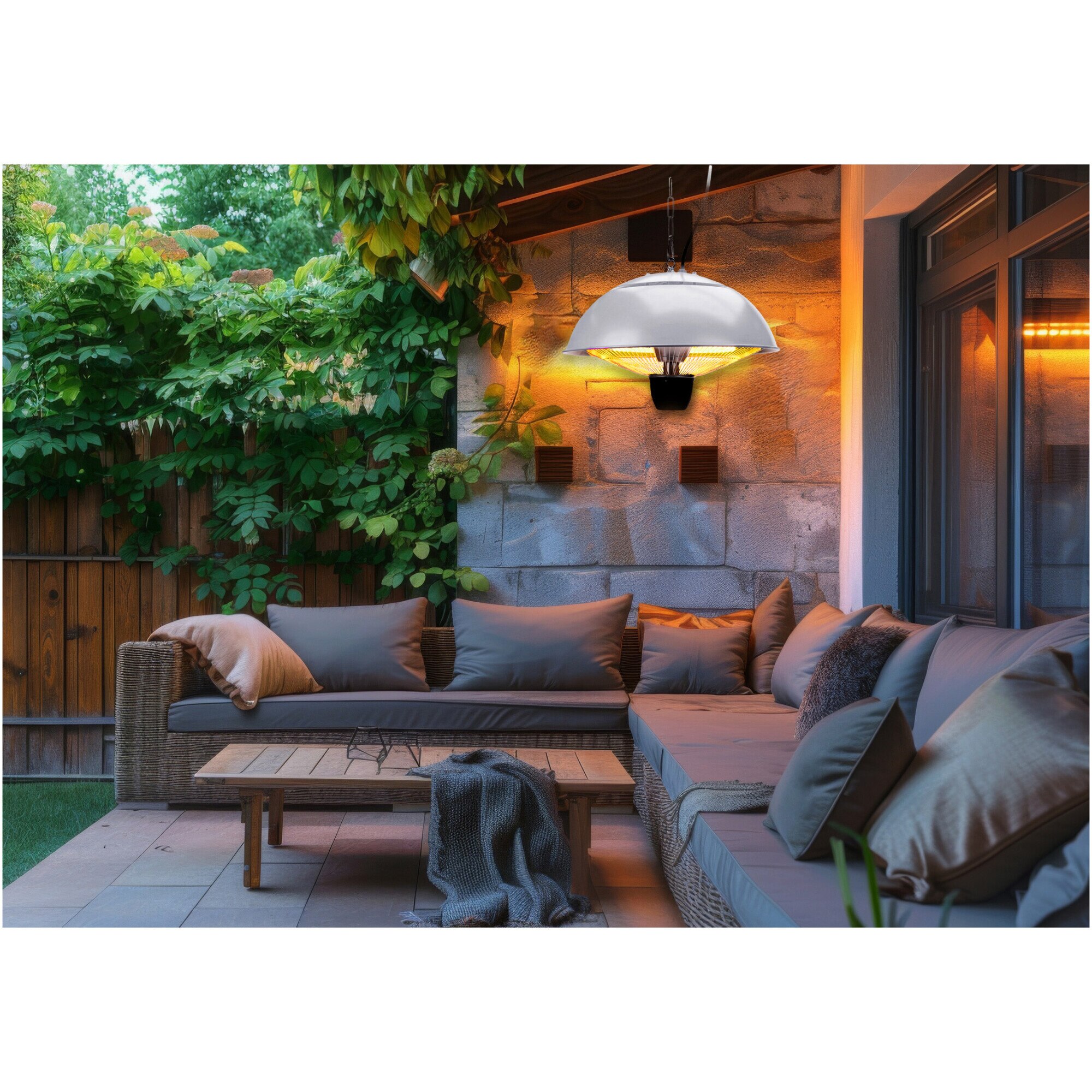 Incalzitor electric cu halogen pentru terasa 1500 W EL4000030, putere ...