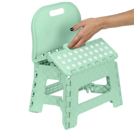 Taburet pliabil BURRAQ, verde, 32x25x40cm, antiderapant, pentru copii ...