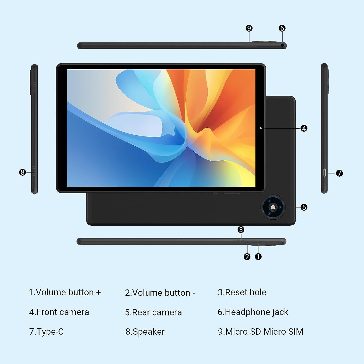 Tableta 10.1" MAGCH M820, Octa-Core, 36(12+24)GB RAM, 128GB ROM ...